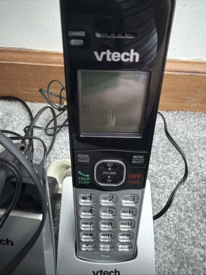 VTech CS5119-2 DECT Phone System Gray/Black. 2 Phones Plus Two Ports ...
