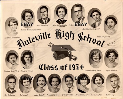 Class Of 1954 Picture Photo Ruleville Highschool Mississippi BW | eBay