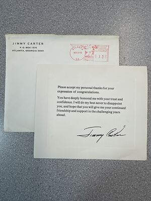 Jimmy Carter Signed Autograph 5x5 Card With Envelope | eBay