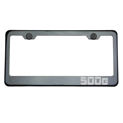 Titanium Gun Metal License Plate Frame 500e Laser Etched Metal Screw ...