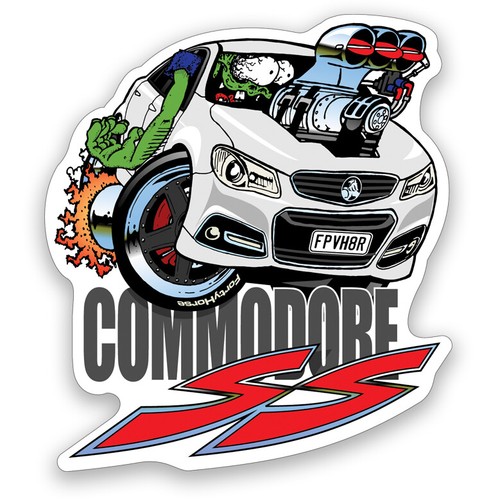 Holden Vinyl Stickers - VF SS Commodore White | eBay