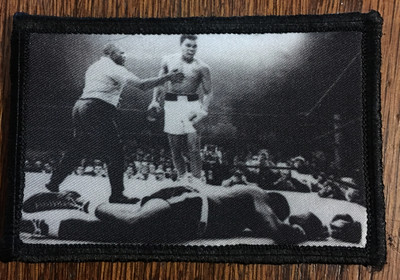 Muhammad Ali Boxing Morale Patch Tactical Military Army Badge Hook Flag ...