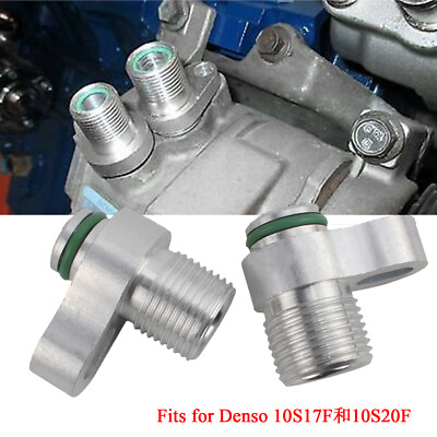 Swap A/C Compressor Adapter Fittings For Denso 10S17F & 10S20F Kit | eBay