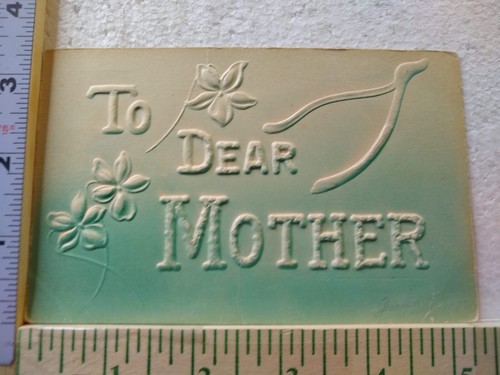 Postcard To Dear Mother Flower Art Print Embossed Card | eBay