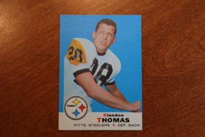 1969 RARE TOPPS FOOTBALL CARD-CLENDON THOMAS #42-PITTSBURGH STEELERS ...