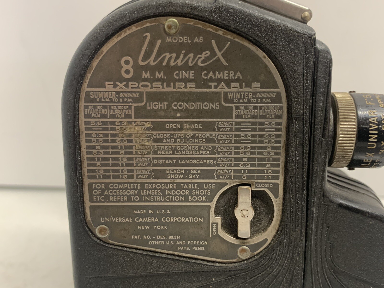 Antique Univex 8mm Cine Movie Camera Model A8. 1930s. A006 | eBay