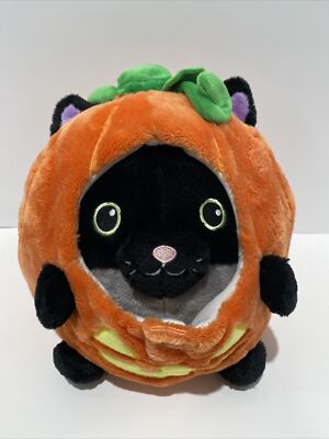 Squishable Halloween Black Cat in Pumpkin Costume Plush 8” Stuffed ...