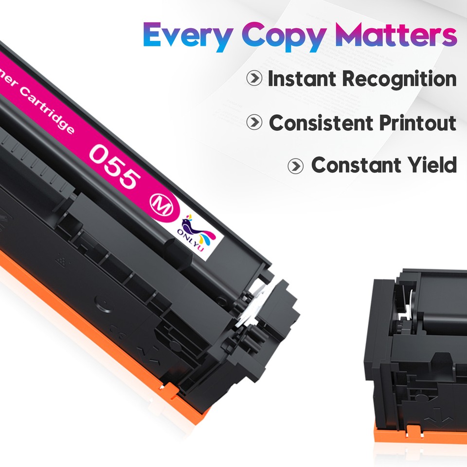 055 Toner Cartridge W/Chip For Canon 055 imageCLASS MF743Cdw LBP664Cdw ...