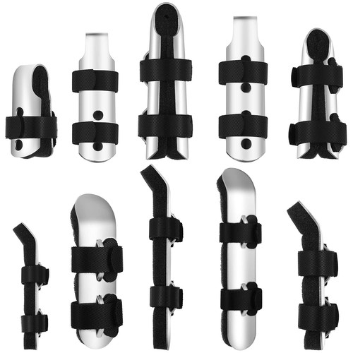 10 Pieces Finger Splint Metal Finger Support Knuckle Stabilizer with ...