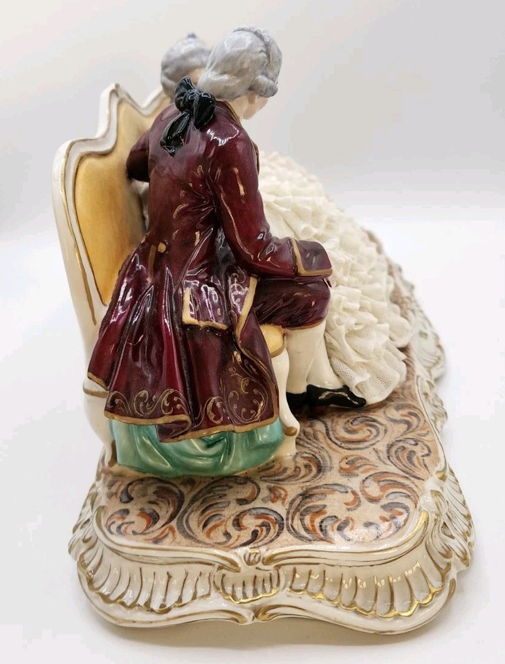 RARE Signed Lg. Luigi Fabris Lt. Ed. 57/250 Lace Figurine "The Aunt" 15 ...