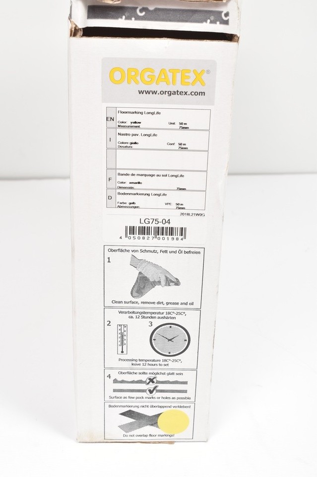 ORGATEX LongLife LG75-04 - Bodenmarkierungsband - Gelb - 50m ...