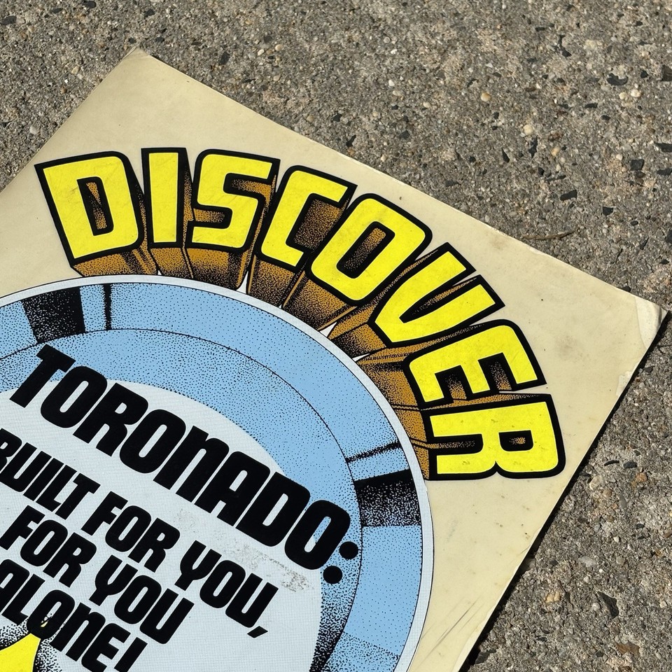 Vintage Oldsmobile Toronado Car Dealer reusable window cling sticker ...