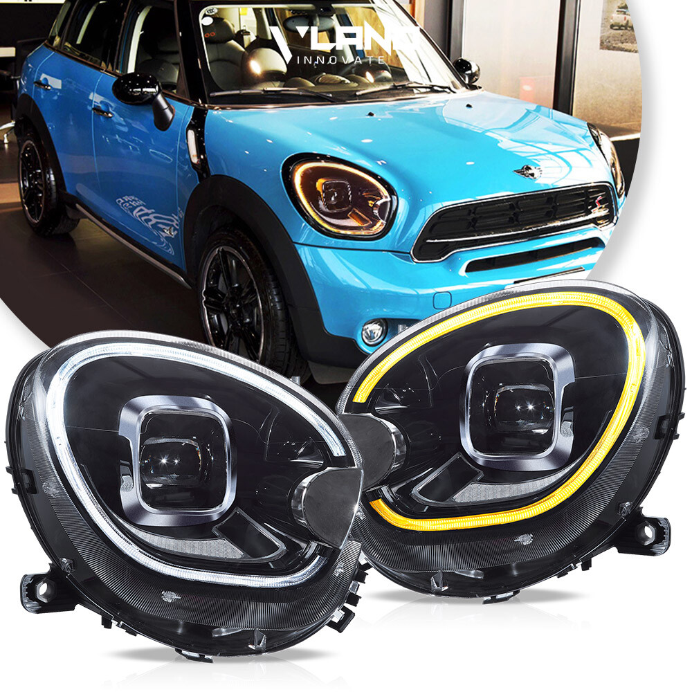 Pair VLAND LED Headlights For 2010-16 Mini Cooper Countryman R60 W ...