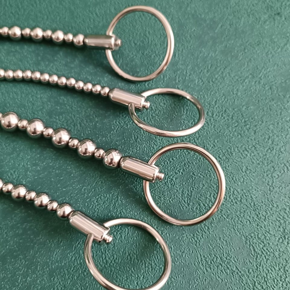 Male E-stim Penis Sound Stainless Steel Penis Beads Urethr Sounding ...