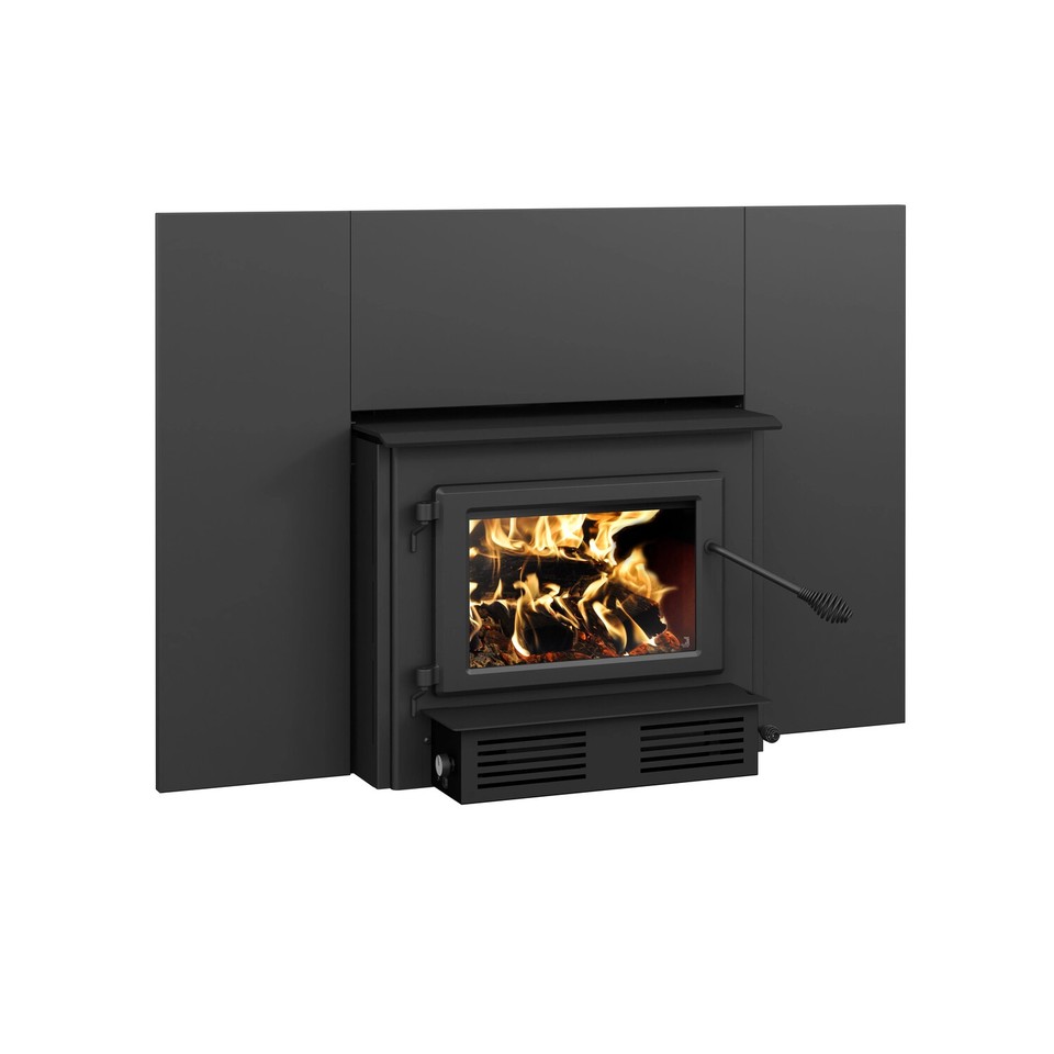 Englander Blue Ridge 300-i Wood Fireplace Insert w/ Fan & 25Ft Venting ...