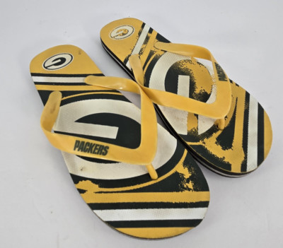 Green Bay Packers NFL Unisex Big Logo Flip Flops | eBay