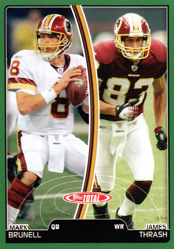 Mark Brunell, QB & James Thrash, WR - Topps / Total - Redskins, 2007 ...