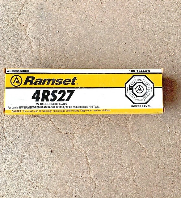 Ramset 4RS27 27 Caliber Strip Loads - Yellow (Pack of 100 per Box) for ...