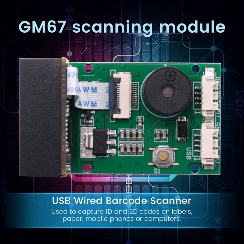 GM67 1D/2D USB UART Barcode Scanner QR Code Scanner Module Reader ...