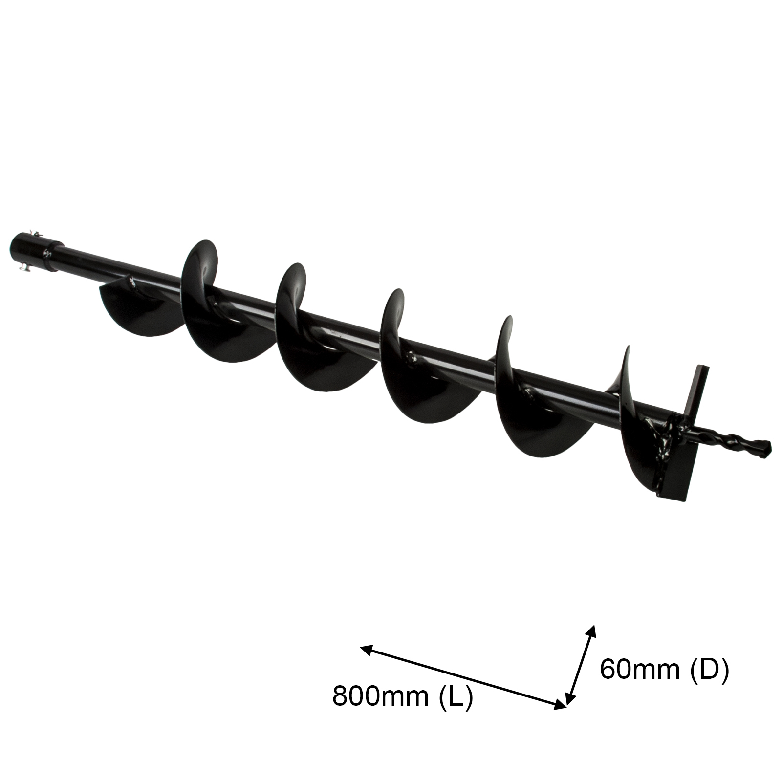 60mm Auger Bit Drill for Petrol Post Hole Digger, Earth Auger, Standard ...