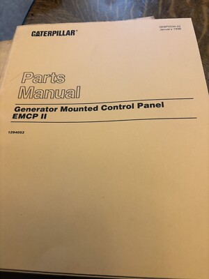 Caterpillar CAT Generator Mounted Control Panel EMCP II Parts Manual | eBay