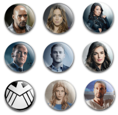 25MM MARVEL AGENTS OF SHIELD BUTTON BADGES X9 | eBay UK