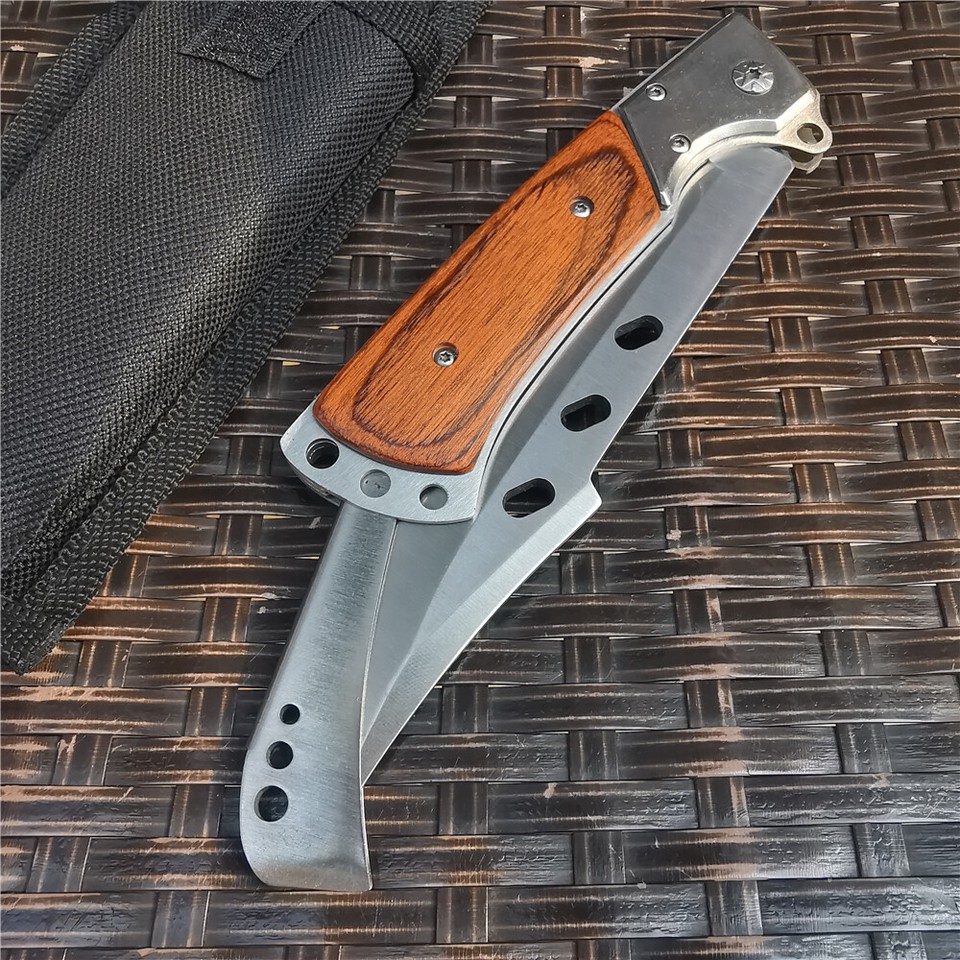 Swallowtail 58HRC 8CR15 Blade Folding Knife Hunting Pocket Knife ...