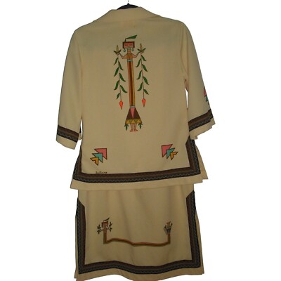 Hand Painted Native Tribal Arizona Indian Country Tunic Skirt Set ...