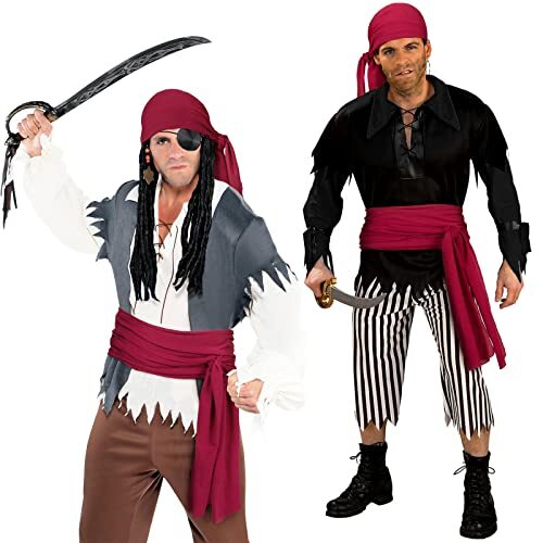 Pirate Costume Accessories/Plus Size Pirate Scarf Belt Waist Sash and ...