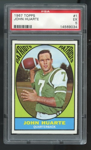 1967 Topps #1 John Huarte Patriots PSA 5 EX | eBay