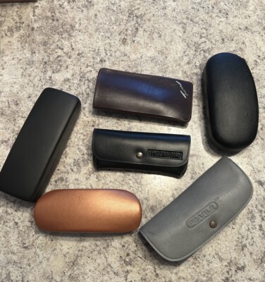 6 Empty Glasses Case 3 Hard Shell , 3 Soft Assorted Glasses Cases | eBay