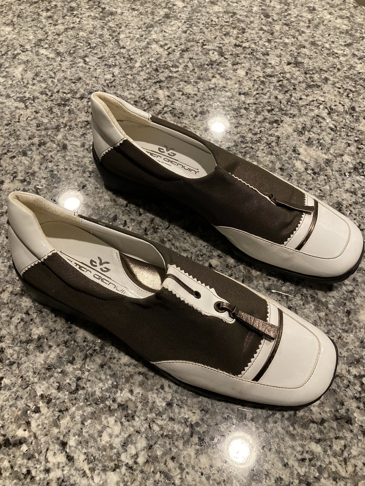 WALTER GENUIN LINEA STRETCH BROWN & WHITE GOLF SHOES EU 37 US 6.5 Women ...