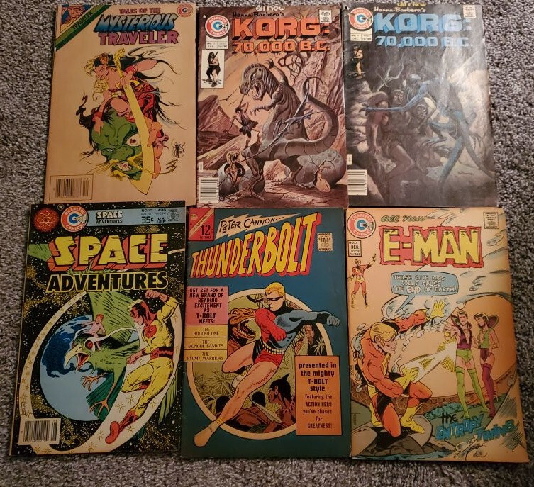 Vintage Comic Lot of 7 - Korg 70,000 BC, Thunderbolt, E-man, Space ...