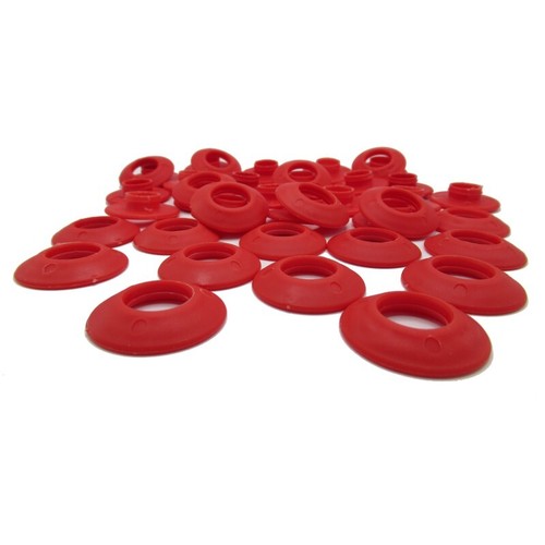 60 Red Plastic Snap Eyelets 12mm, Washer Sealed for Tarpaulin ...