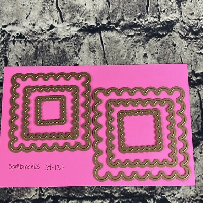 Spellbinders Nestabilities Dies S4-127 Classic Scalloped Squares Large ...