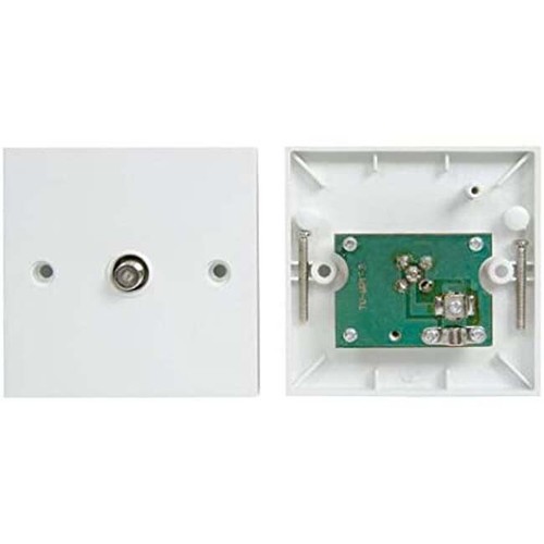 Single SATELLITE F TYPE WALL PLATE FACEPLATE SOCKET PCB TV CONNECTOR ...