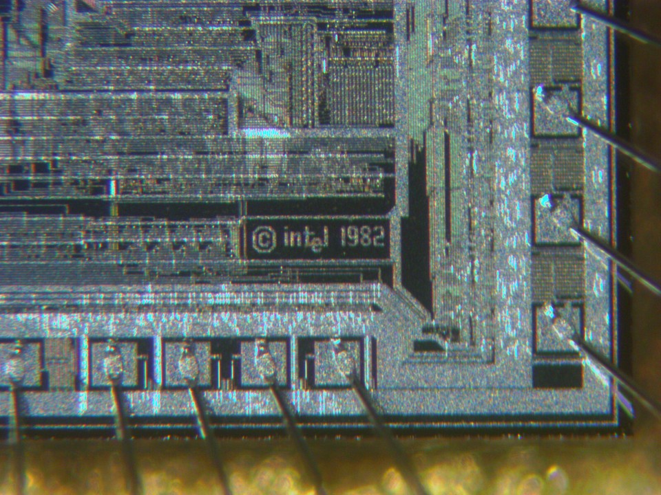 Early 1980s Intel C80188-3 16 bit 8MHz CPU, 68 PIN Gold Plated Ceramic ...