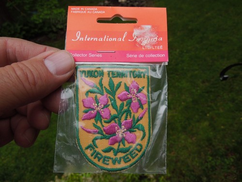 Vintage NOS YUKON TERRITORY FIREWEED Embroidered Travel Souvenir Patch ...