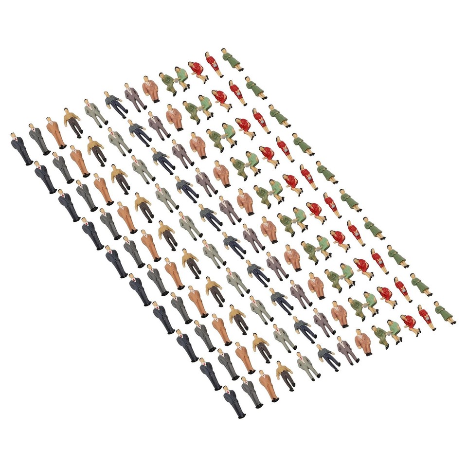 130Pcs O Scale 1:48 Painted Figures People Passenger Different Poses ...