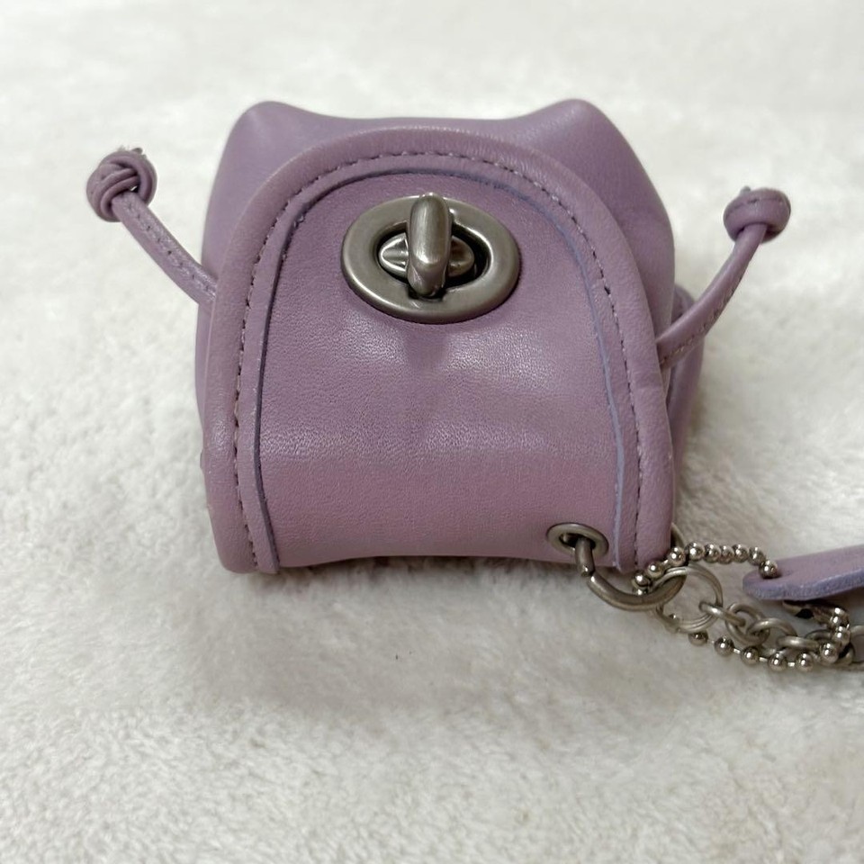 Auth Vintage Coach Ergo 9027 Shoulder Bag Lilac Leather w/Mini Backpack Charm | eBay