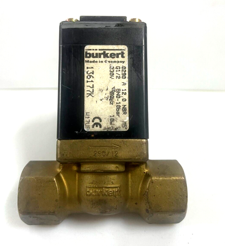 Burkert 0290 A 12.0 NBR 136177K 2-Way NC Solenoid Valve 1/2" 230V AC 50 Hz 8W | eBay