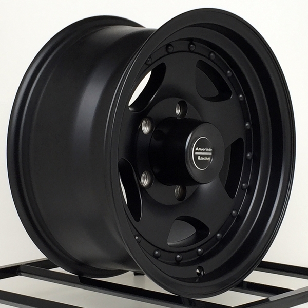 16 inch Satin Black Wheels Rims American Racing AR23 AR236883B 16x8" 6 ...