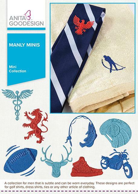 Manly Minis Anita Goodesign Embroidery Machine Design Cd | eBay