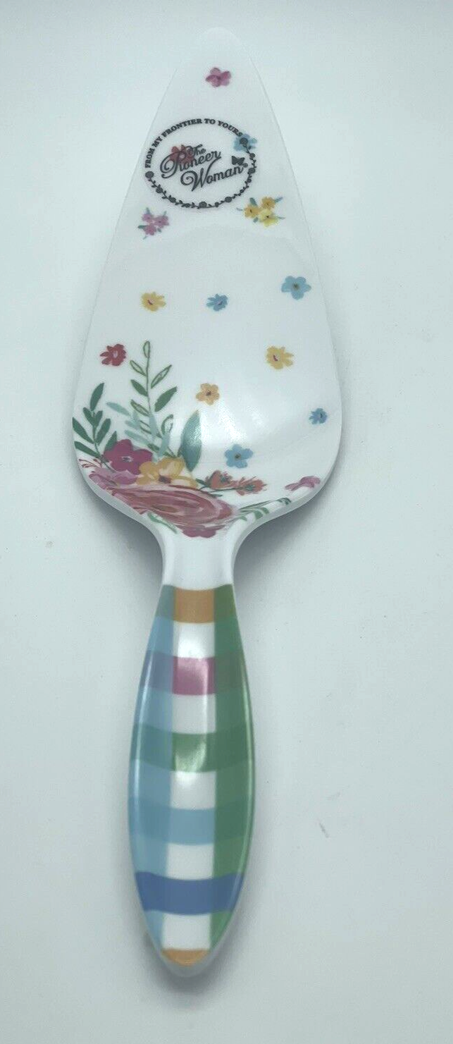 THE PIONEER WOMAN ~ BLUE FLORAL CAKE & PIE SERVER MELAMINE BRAND NEW ...