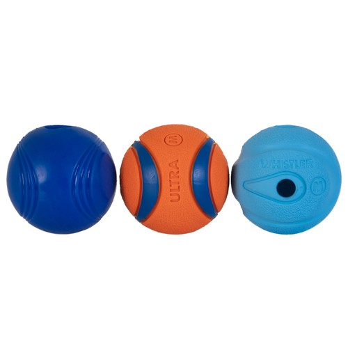 Chuckit! Fetch Medley Ball Set Rubber Dog Toys, Medium, Pack of 3 ...