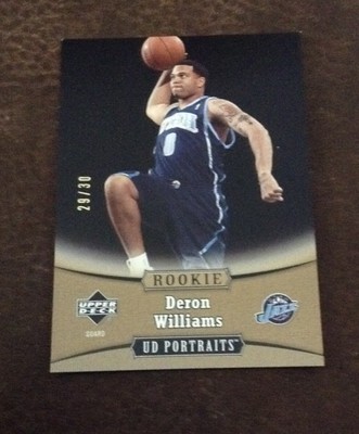2005-06 UD Portraits Gold 139 DERON WILLIAMS Rookie 29/30 Ssp | eBay
