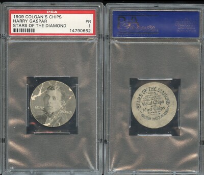 1909 Colgan's Chips E254 Harry Gaspar Stars of the Diamond ~ PSA 1 ...