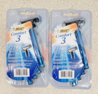BIC Comfort 3 Razors Triple Blade Razors for Men 4 Razors Each Total of ...