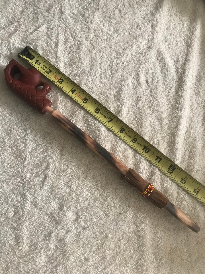 Vintage Native American Carved Catlinite Stone Peace Pipe Unique Bowl ...