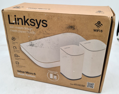 Linksys Velop Micro 6 Dual Band Mesh WiFi System 465 sqm Coverage & 150 ...